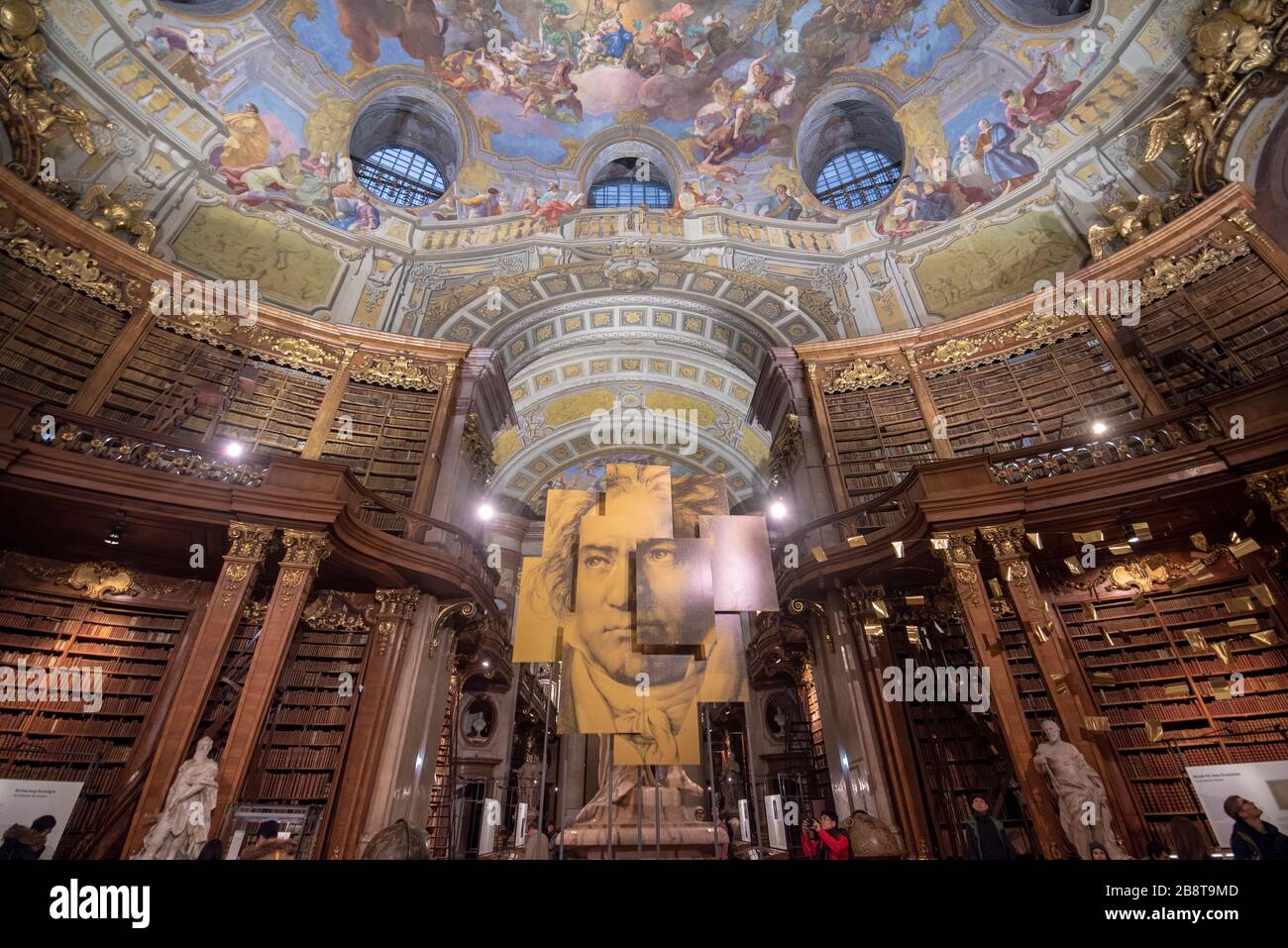 Vienna, Austria - Interior of the Austrian National Library located in ...