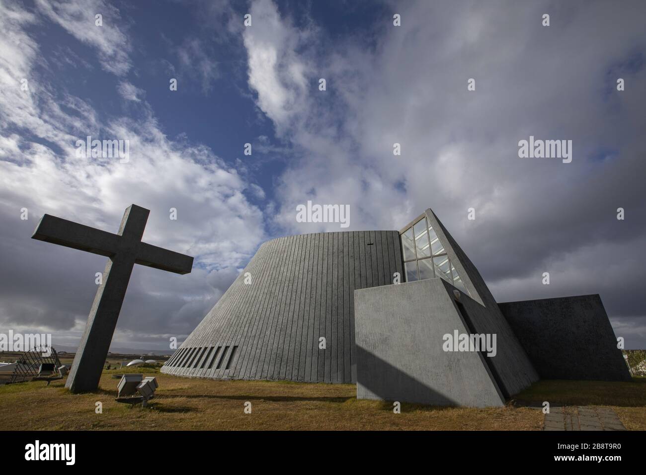 Iceland Blonduos whale church Stock Photo - Alamy