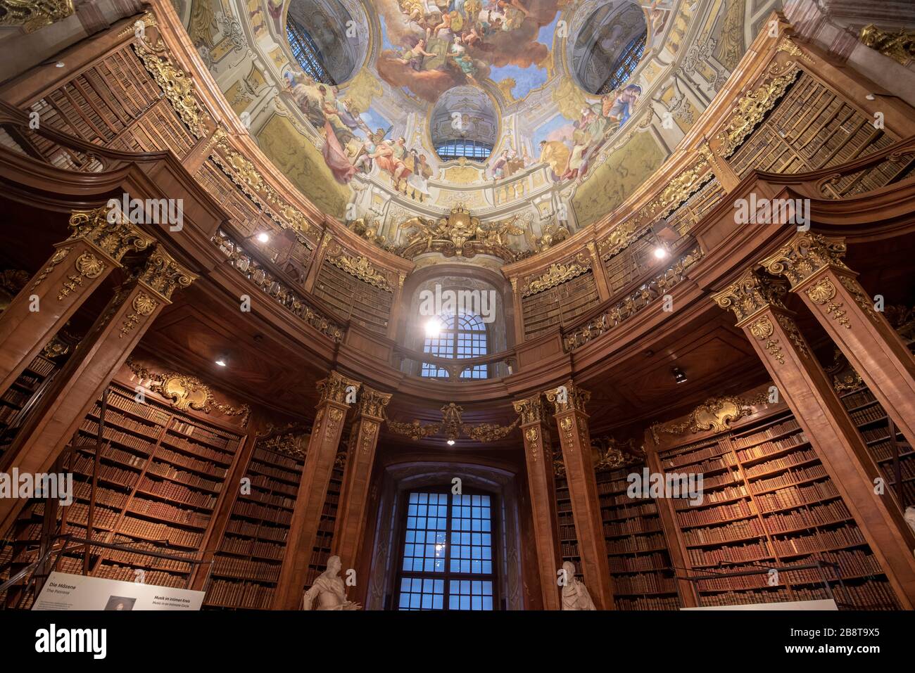 Vienna, Austria - Interior of the Austrian National Library located in ...