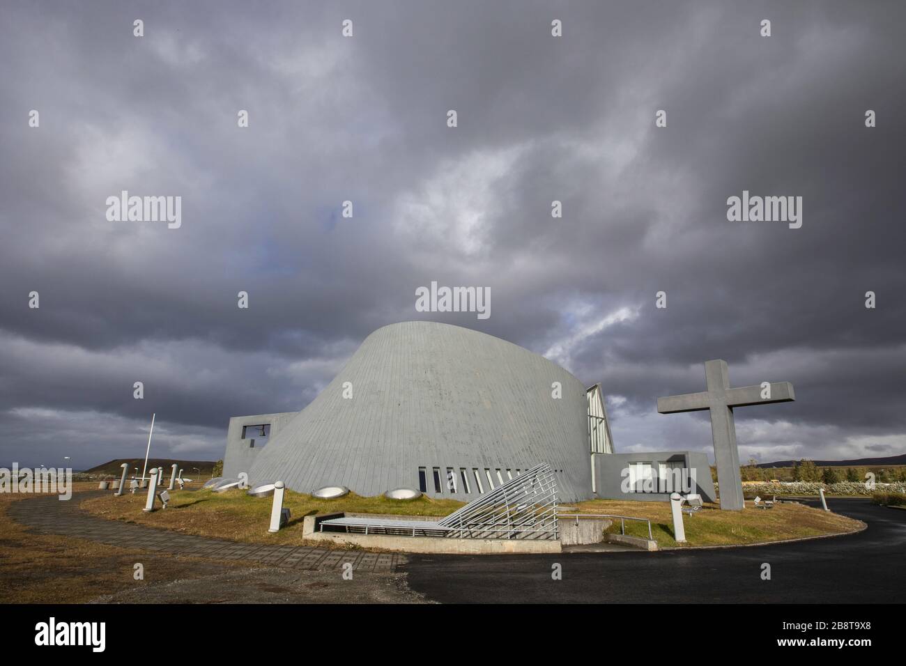 Iceland Blonduos whale church Stock Photo - Alamy
