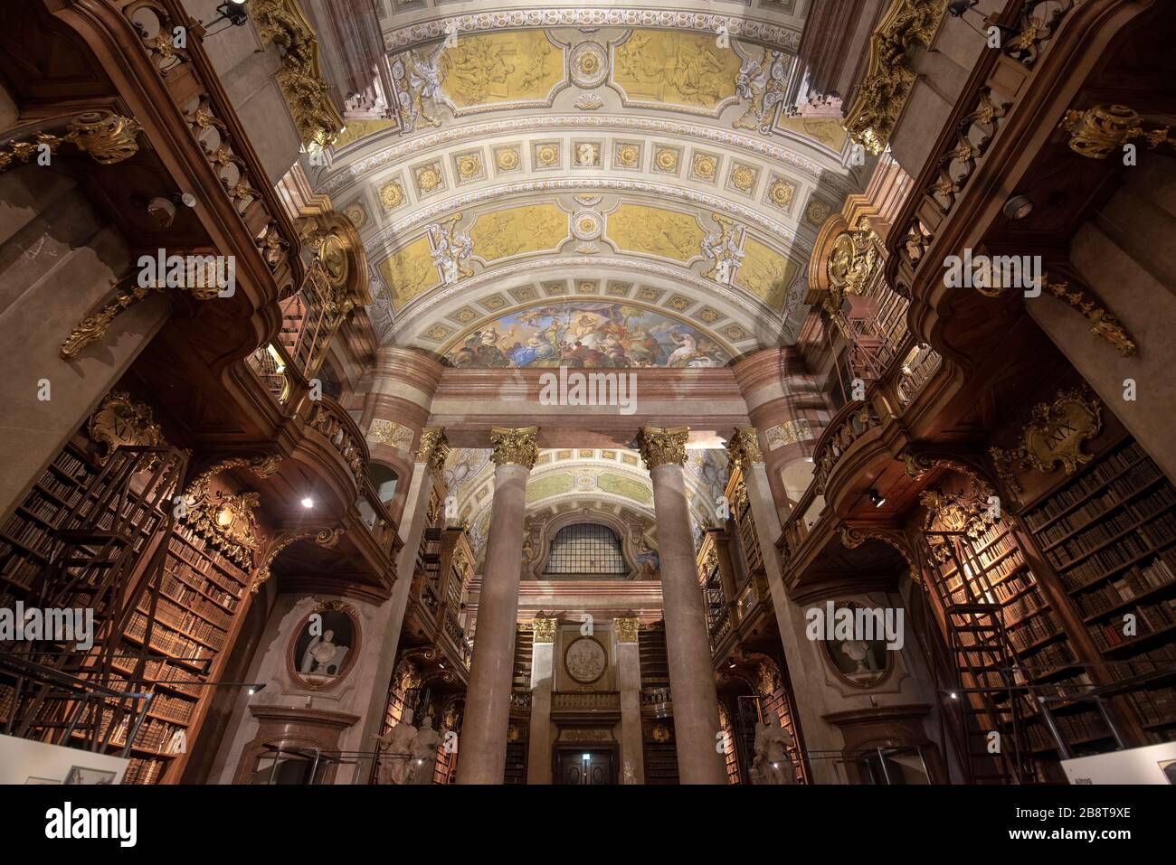 Vienna, Austria - Interior of the Austrian National Library located in ...