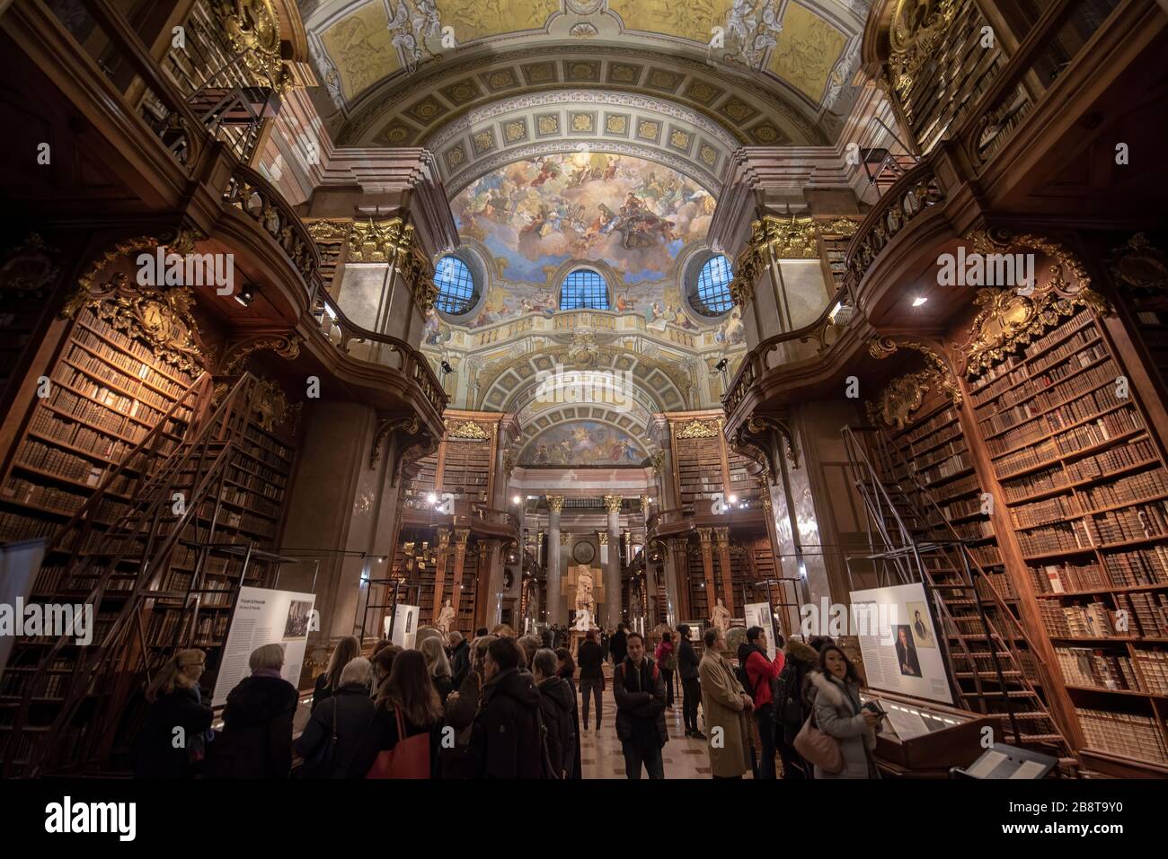 Vienna, Austria - Interior of the Austrian National Library located in ...