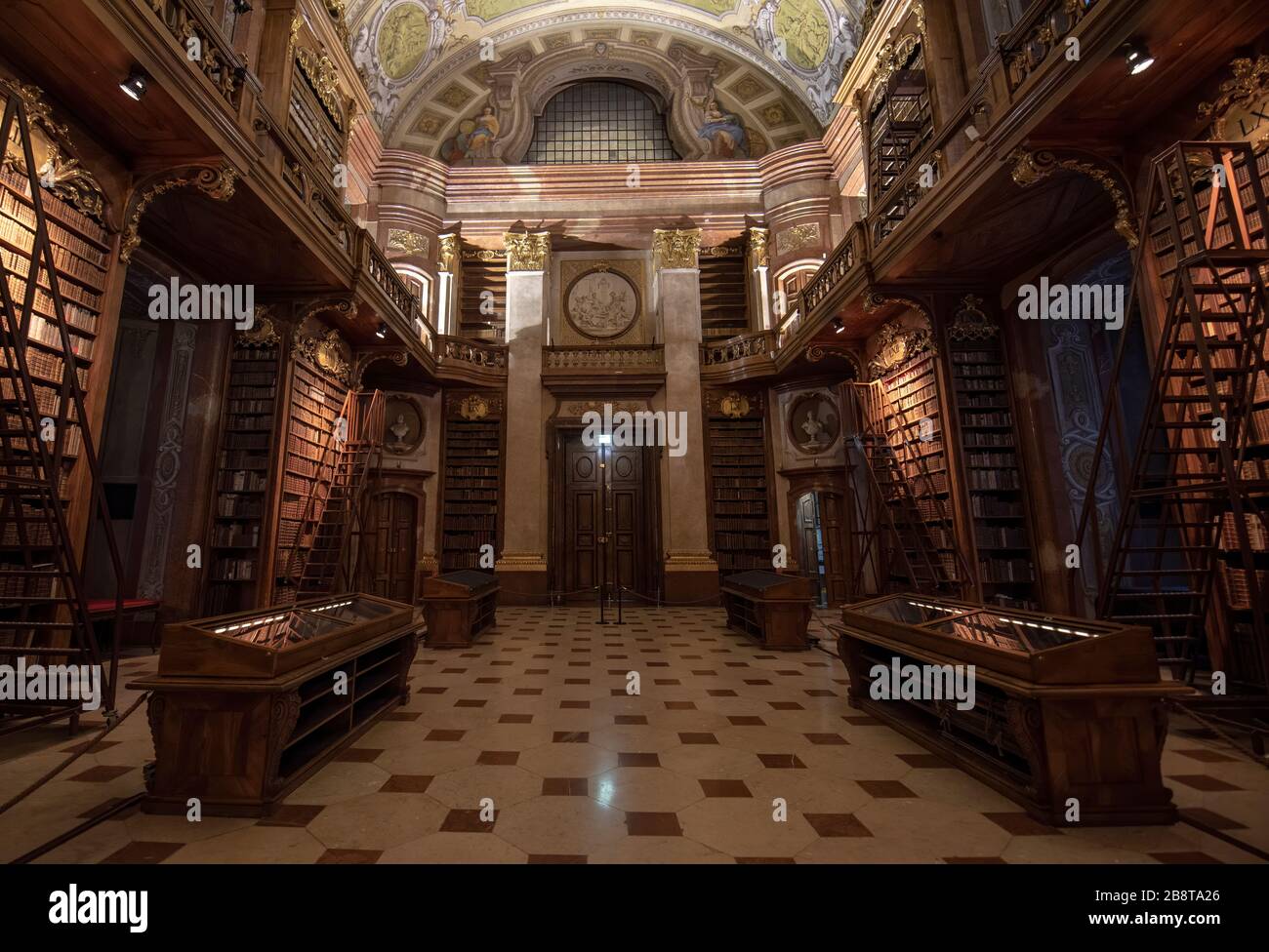 Vienna, Austria - Interior of the Austrian National Library located in ...