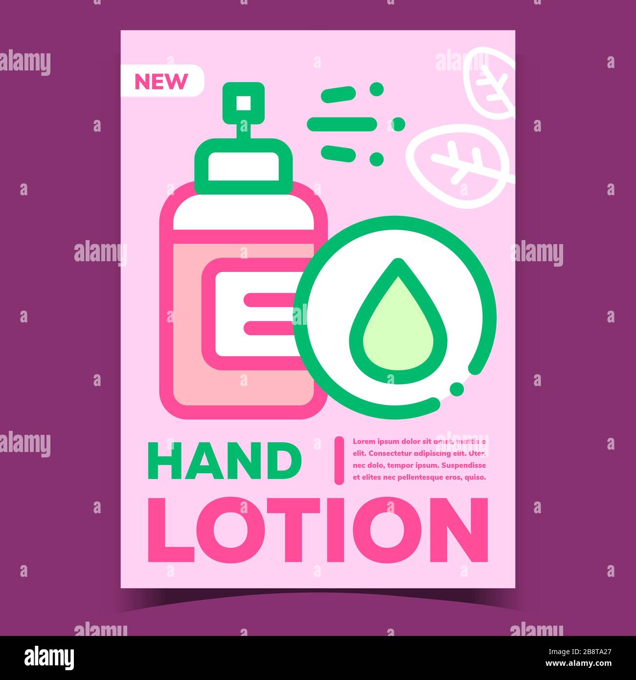 Hand Lotion Creative Advertising Banner Vector Stock Vector Image & Art ...