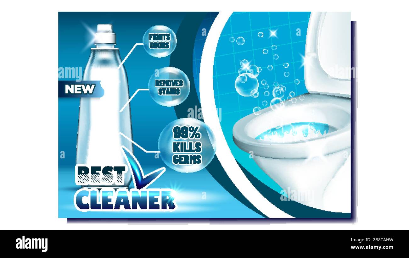 Best Cleaner Creative Advertising Poster Vector Stock Vector Image ...