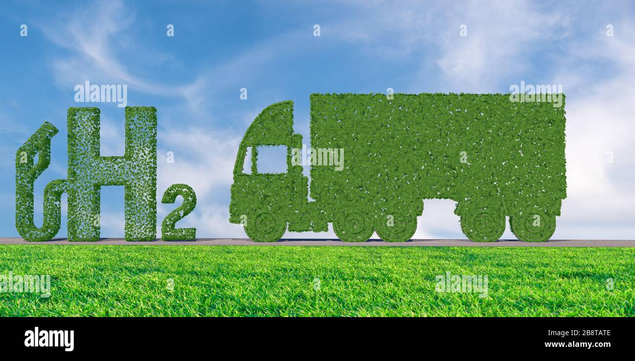 Hydrogen powered fuel cell electric vehicle hi-res stock photography ...