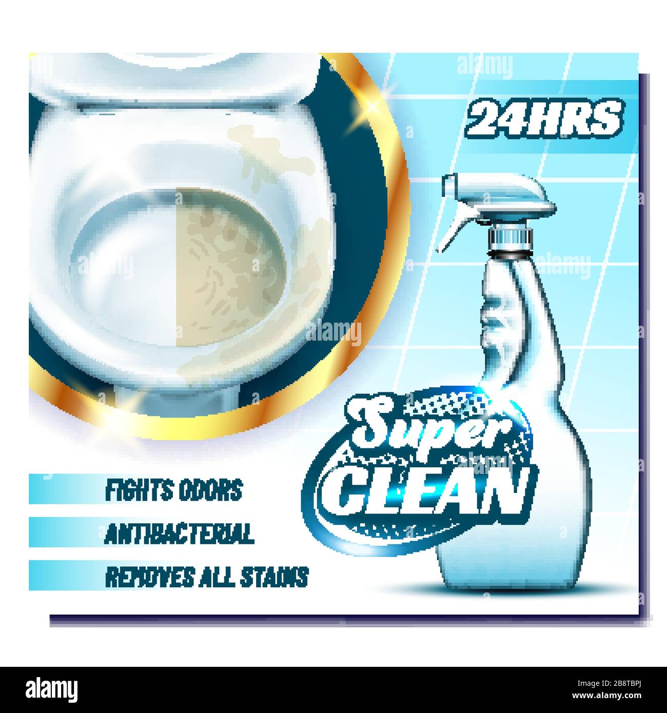 Super Clean Creative Advertising Poster Vector Stock Vector Image & Art ...