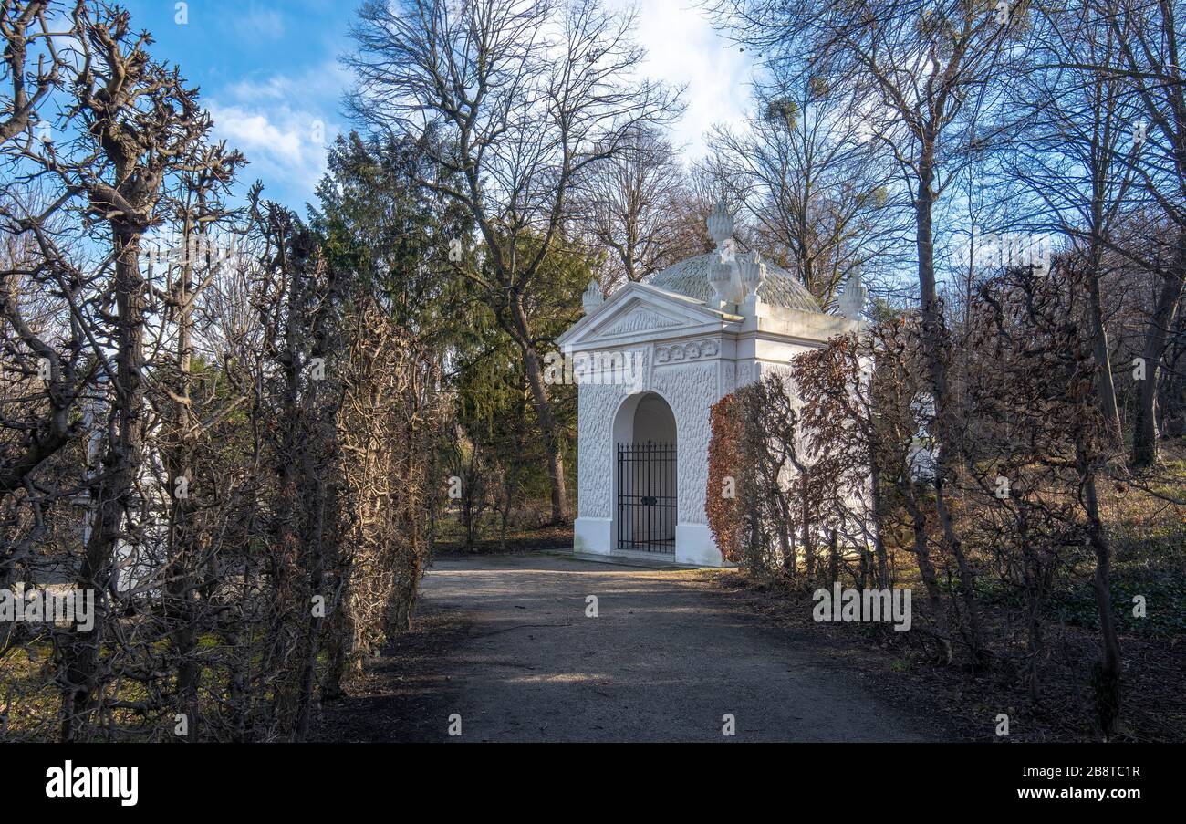 Vienna, Austria. Roman ruins in the Schonbrunn Palace or Schloss ...