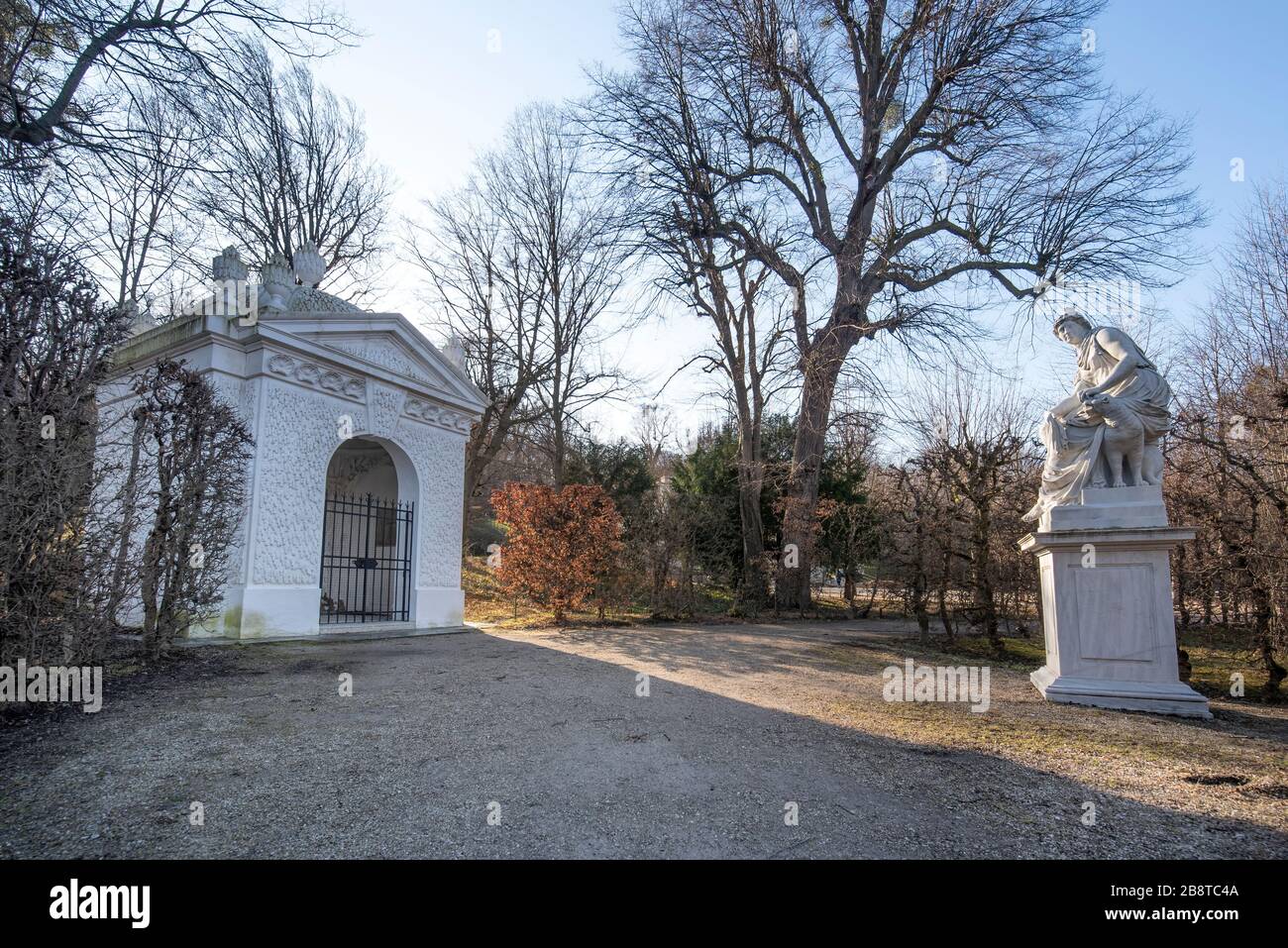 Vienna, Austria. Roman ruins in the Schonbrunn Palace or Schloss ...