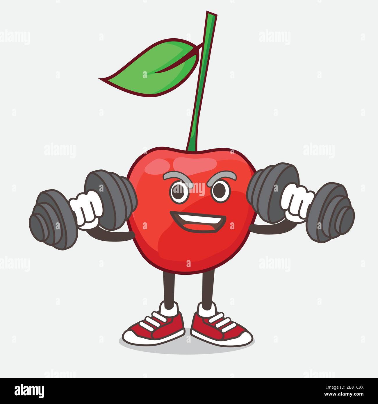 Red Bing Cherry Mascot Character Vector Illustration Stock Vector Image ...