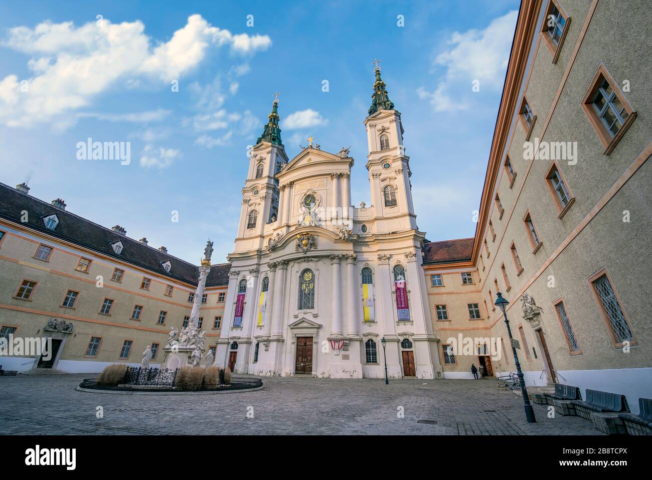 Vienna, Austria - Facade of baroque church Maria Treu - Katholische ...