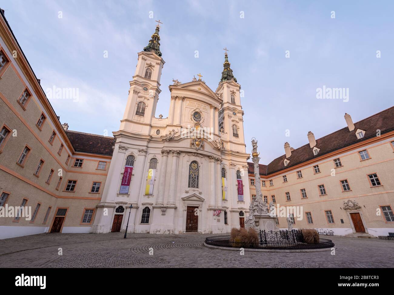 Vienna, Austria - Facade of baroque church Maria Treu - Katholische ...