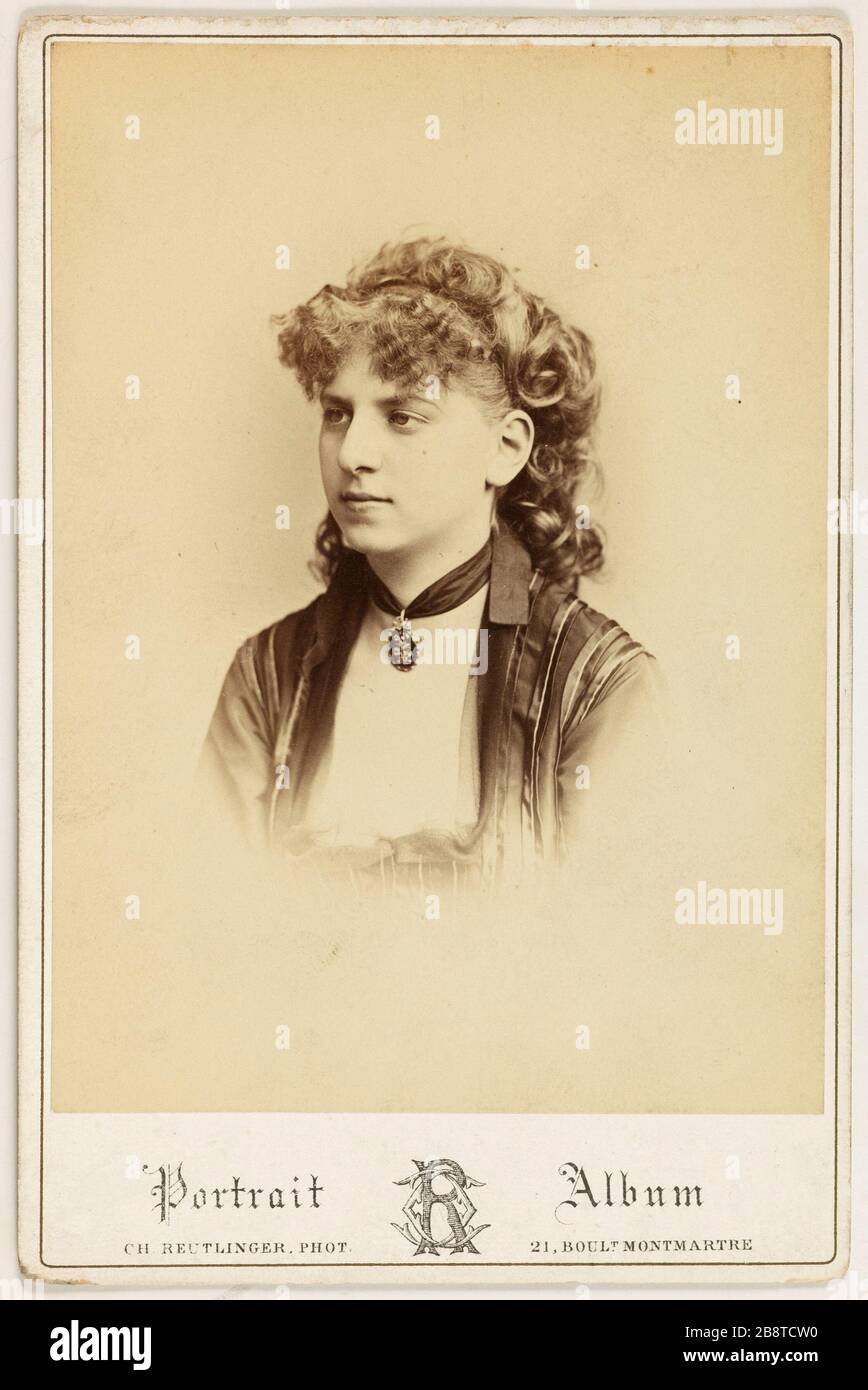 Portrait of Jeanne Bernard said Bernhardt (1851-1900), actress ...