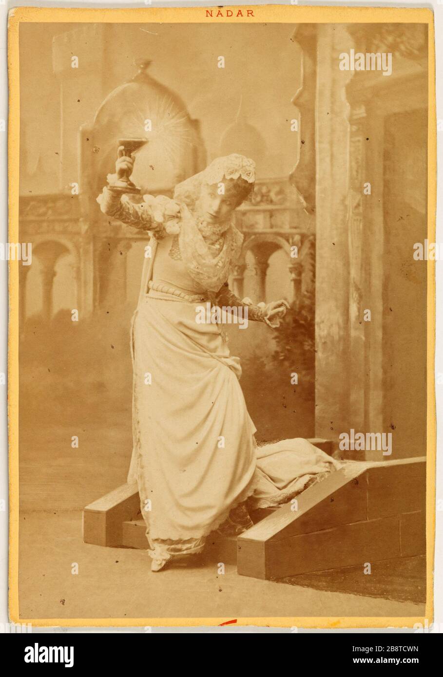 Portrait of Rosine Bernard, called Sarah Bernhardt (1844-1923), actress ...