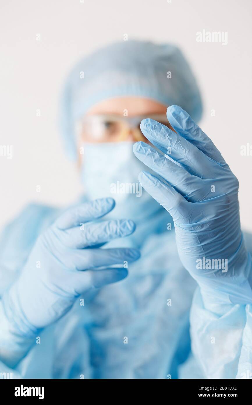 Close up of doctor hand holding. Mock up. Medical equipment. A doctor ...