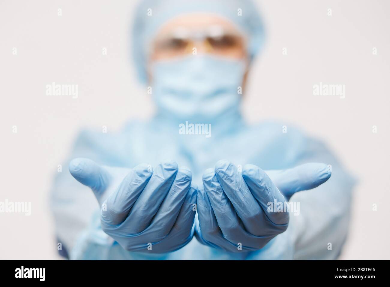 Close up of doctor hand holding. Mock up. Medical equipment. A doctor ...