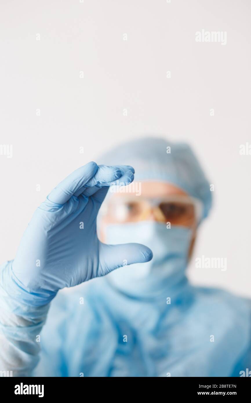 Close up of doctor hand holding. Mock up. Medical equipment. A doctor ...