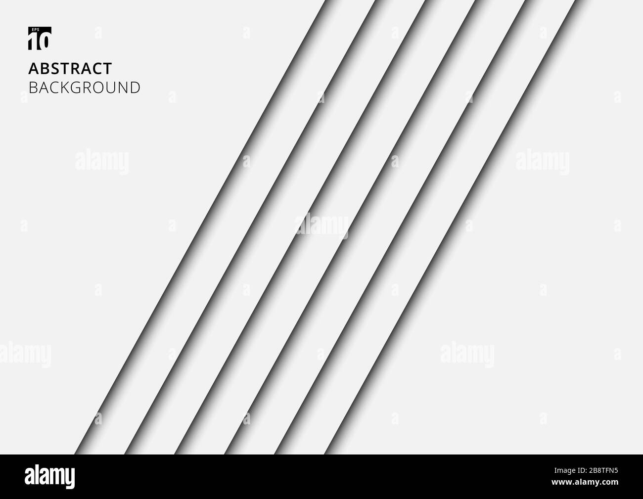 Abstract background white stripes lines diagonal with shadow ...