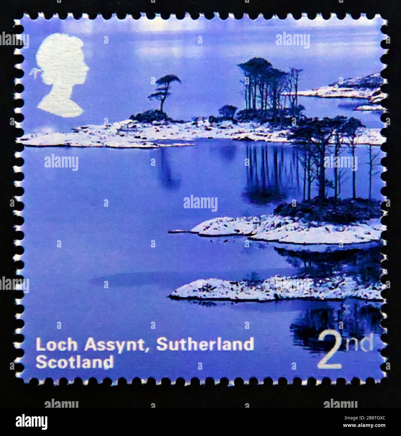 Postage stamp. Great Britain. Queen Elizabeth II. A British Journey ...