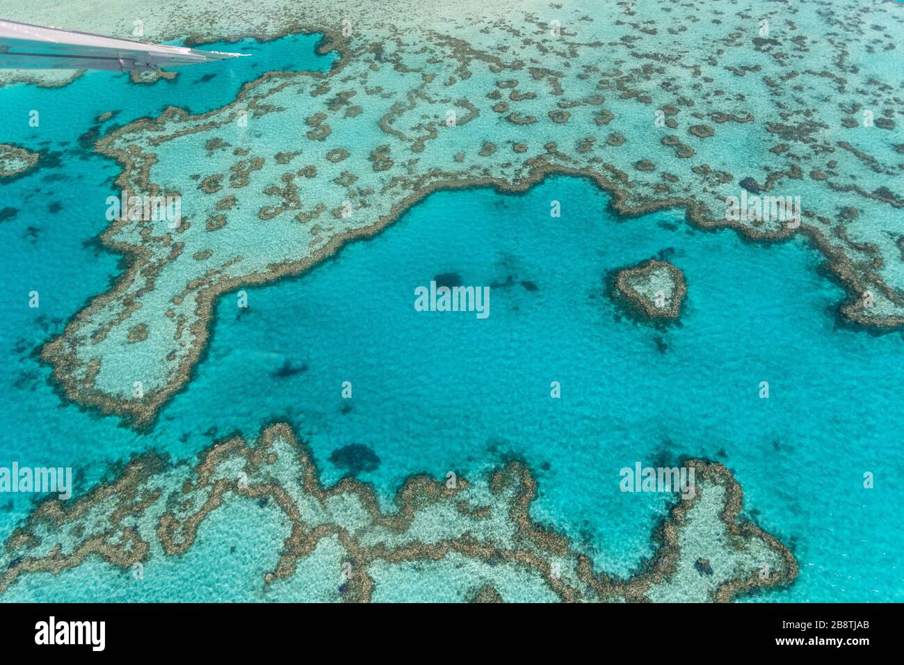 Aerial view of Coral Reef, Australia Stock Photo - Alamy