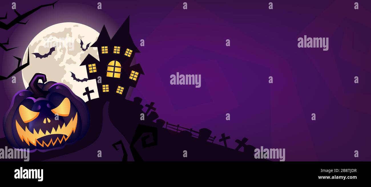 Halloween scary purple vector background Stock Vector Image & Art - Alamy