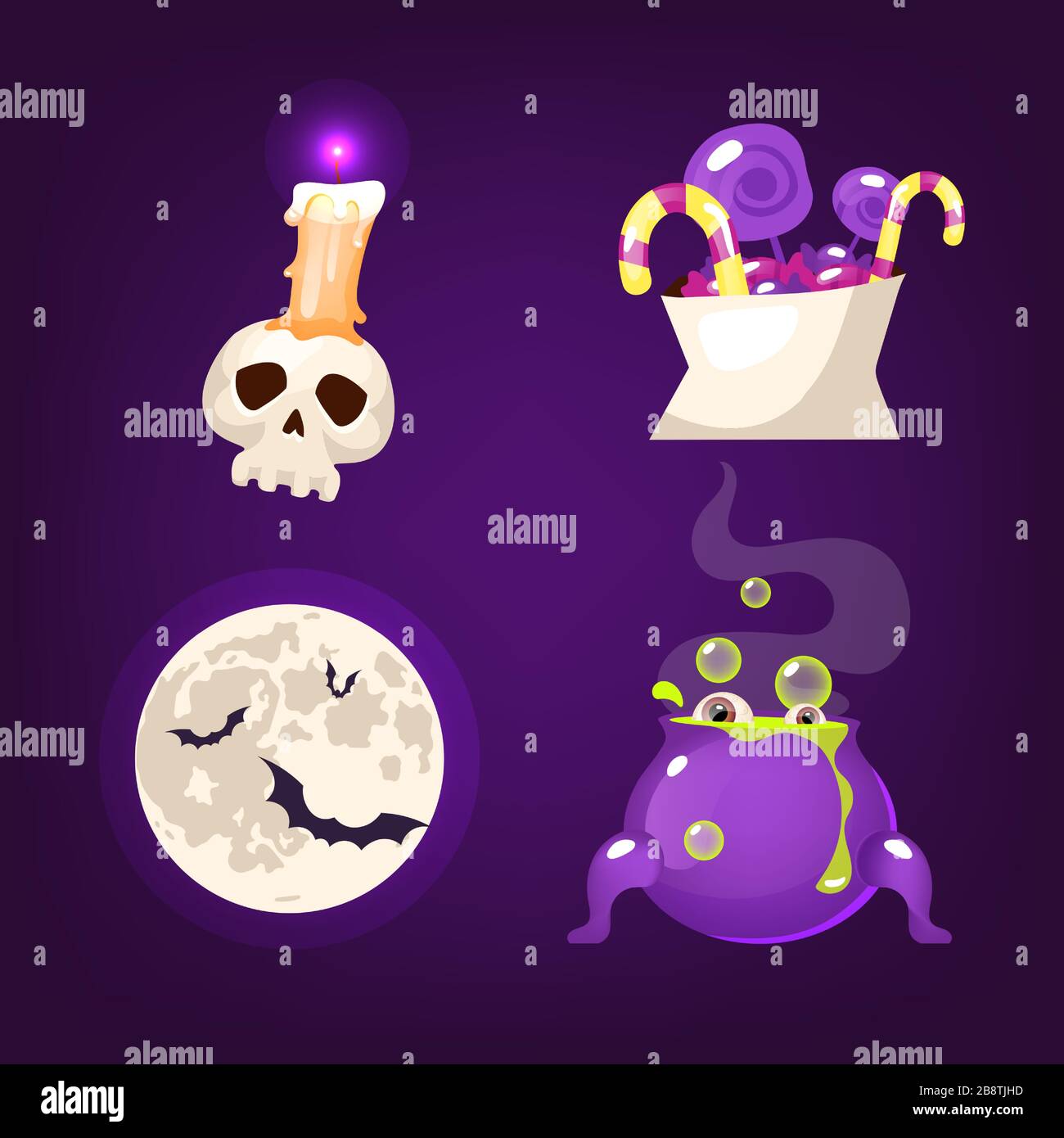 Halloween decoration cartoon vector set Stock Vector Image & Art - Alamy
