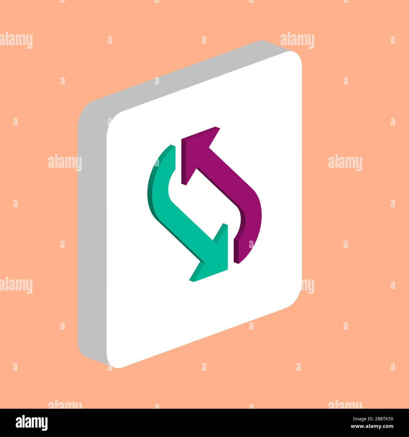Rotation Arrow Simple vector icon. Illustration symbol design template ...