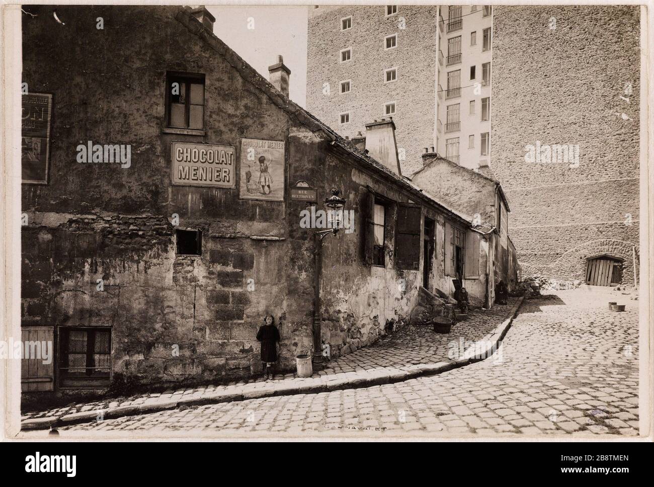 Passy, Beethoven Street, poster Firmin Bouisset for Meunier chocolate ...
