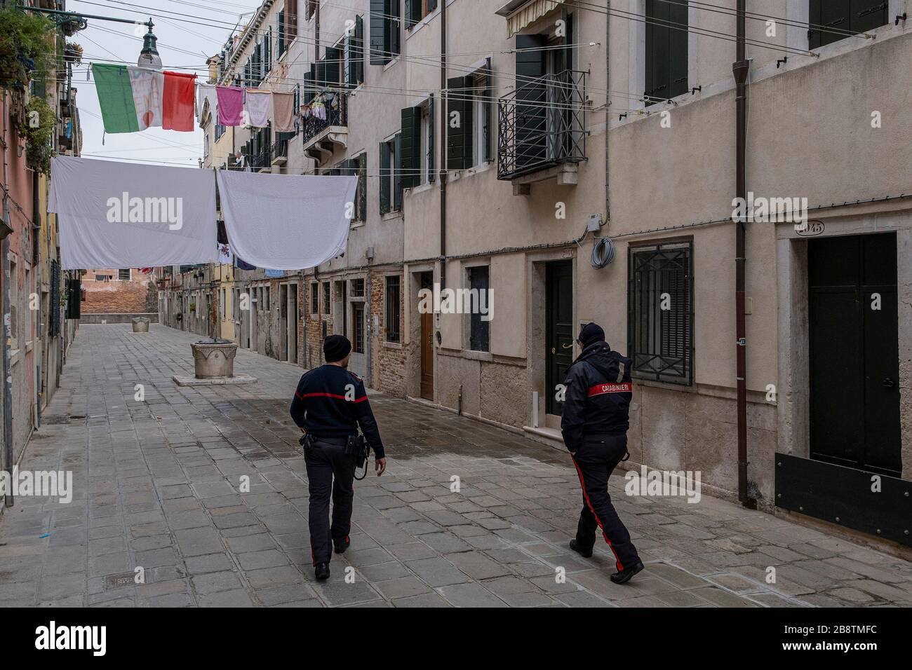 VENICE, ITALY - MARCH 20: Two Carabinieri walk in a call Stock Photo ...