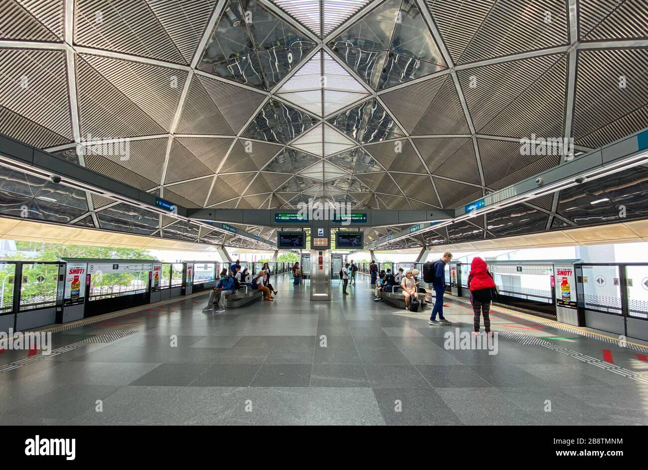 Singapore - Feb 13, 20120. MRT Station near Changi Business Park of ...