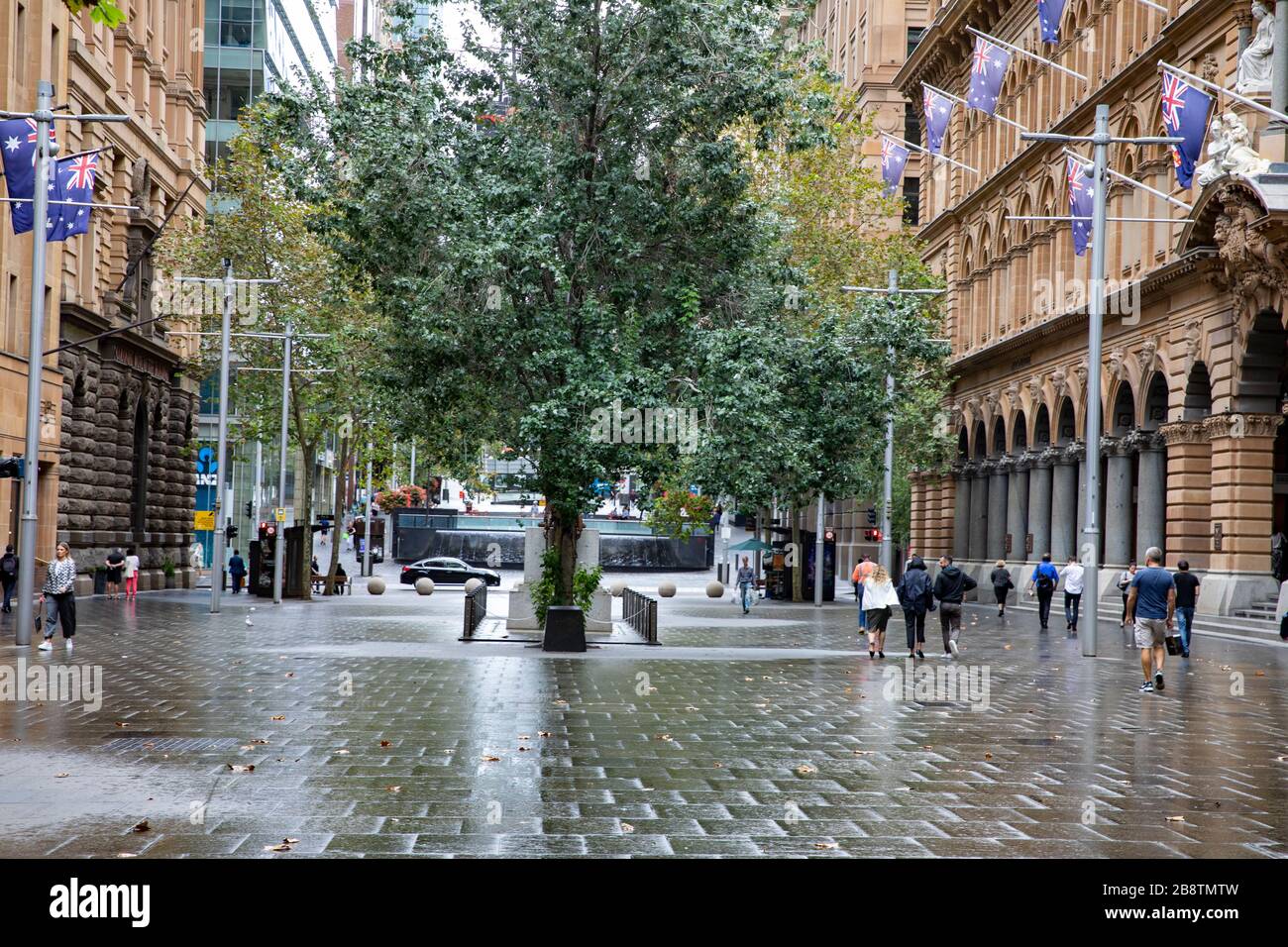 Sydney city centre, Australia. Monday 23rd March 2020. Martin Place ...