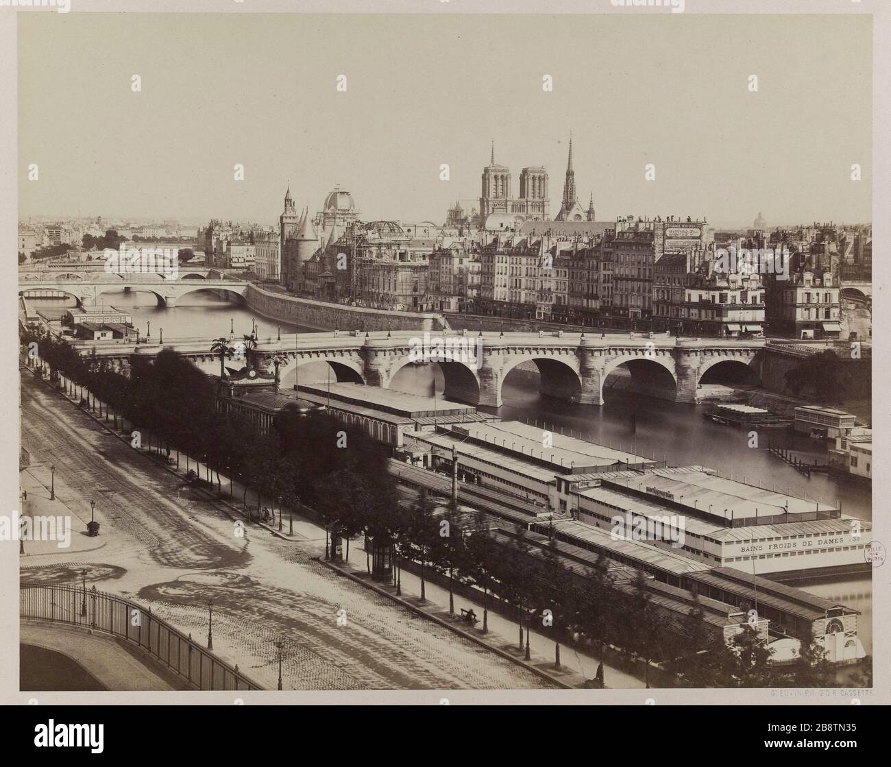 The baths of the Samaritan woman and the Pont Neuf, took the Quai du ...