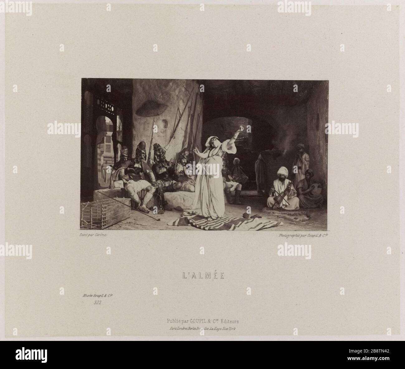 ALMEE. Photo reproduction of a drawing by Jean-Léon Gérôme (1824-1904 ...