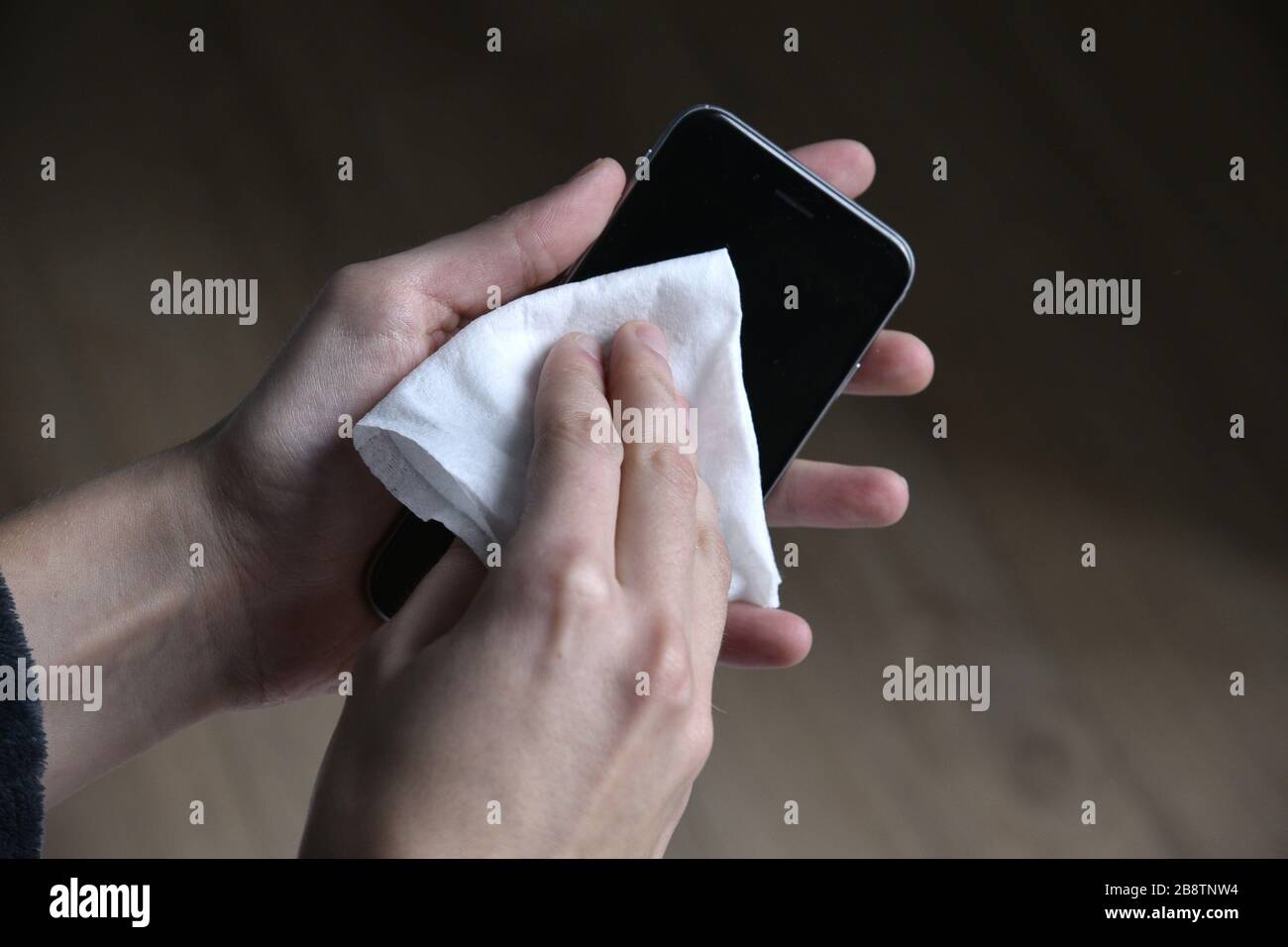 Cleaning of the phone Stock Photo - Alamy