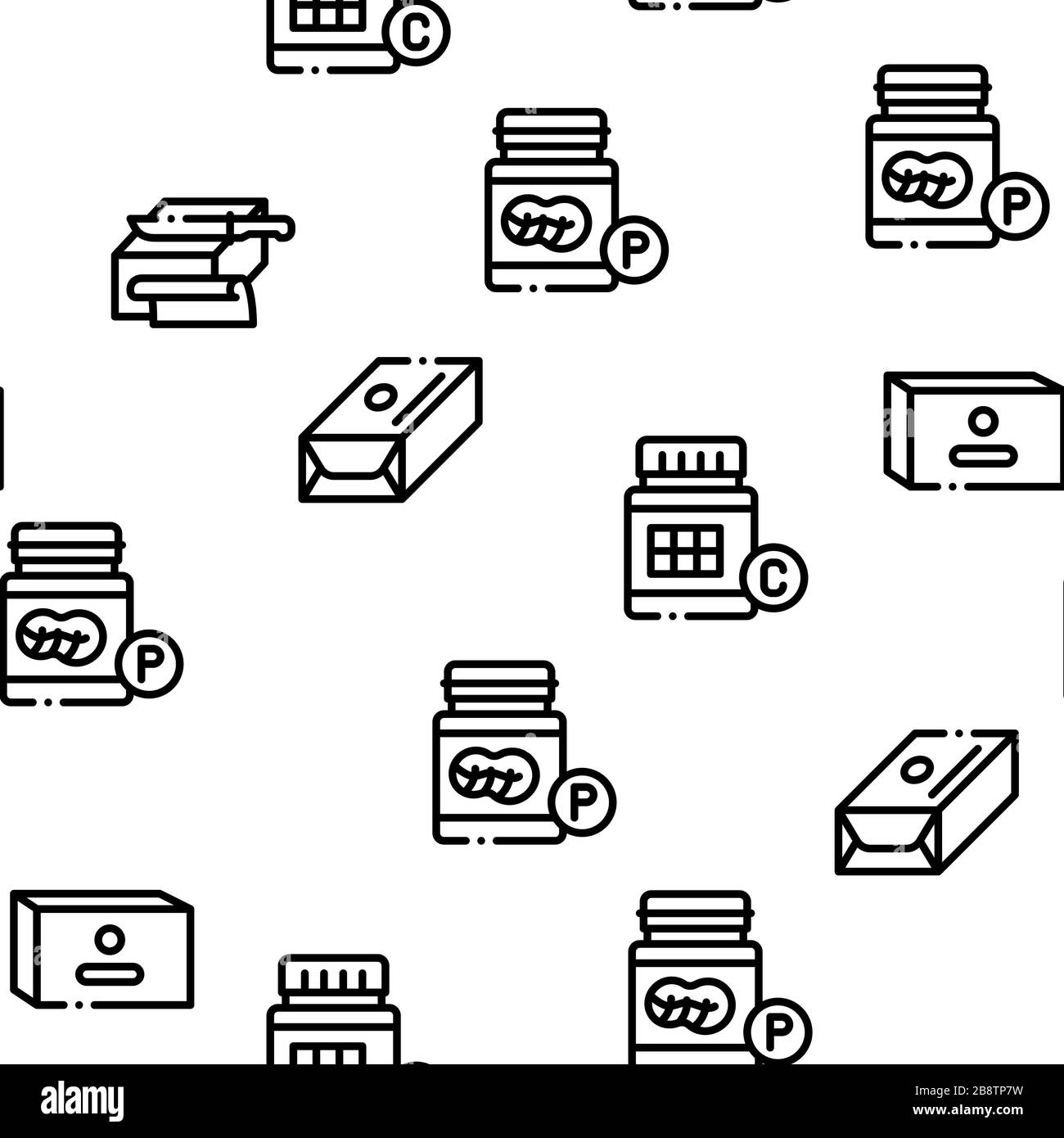 Butter Or Margarine Seamless Pattern Vector Stock Vector Image & Art ...