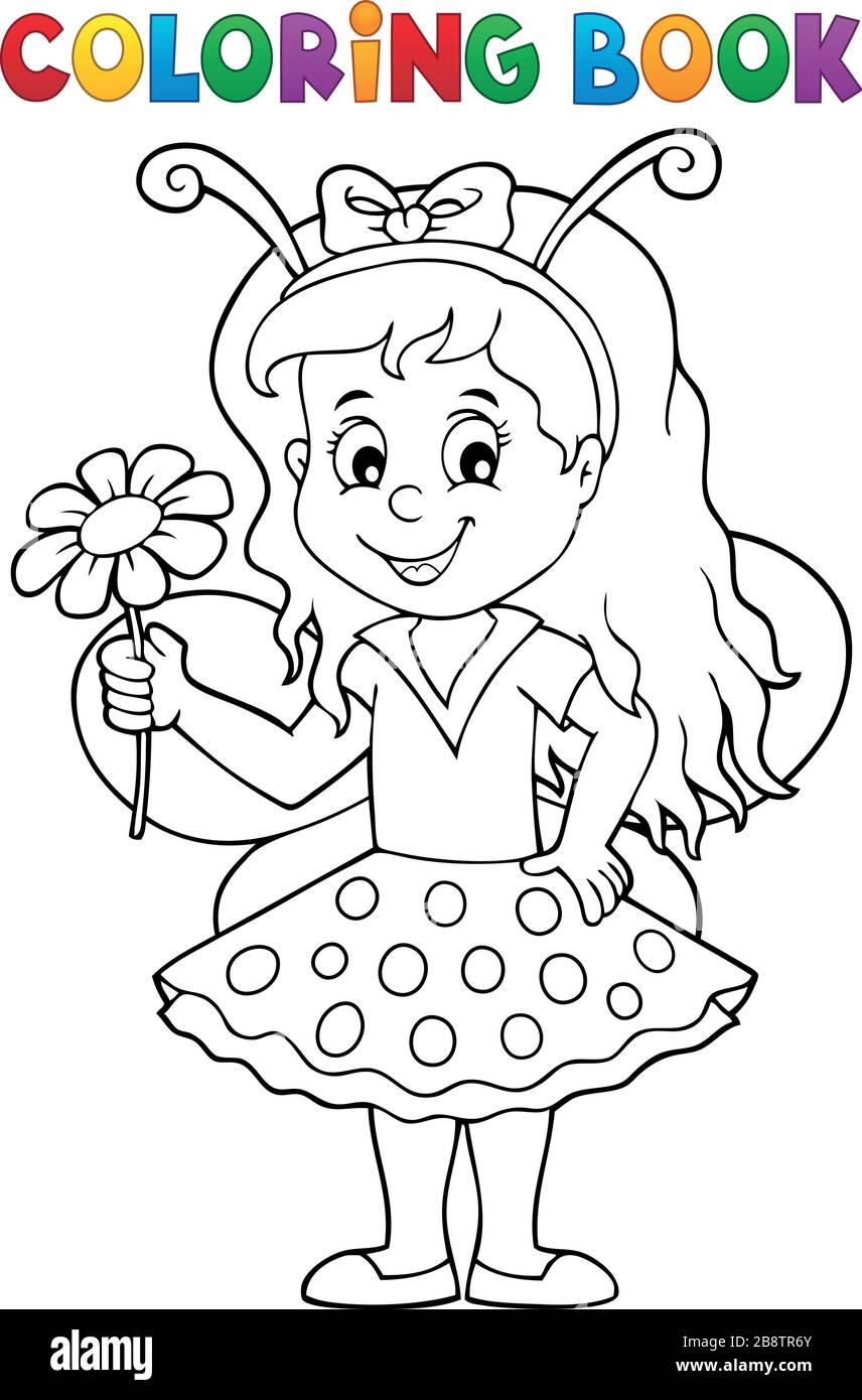 Happy Girl Coloring Pages