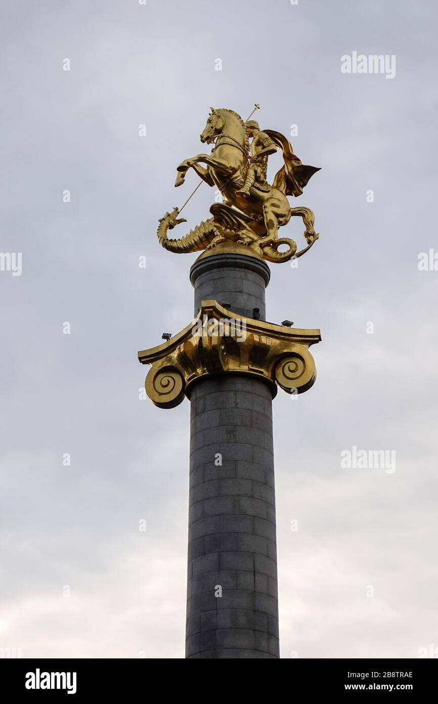 Ancient monument at Liberty Square in Tbilisi, Georgia Stock Photo - Alamy