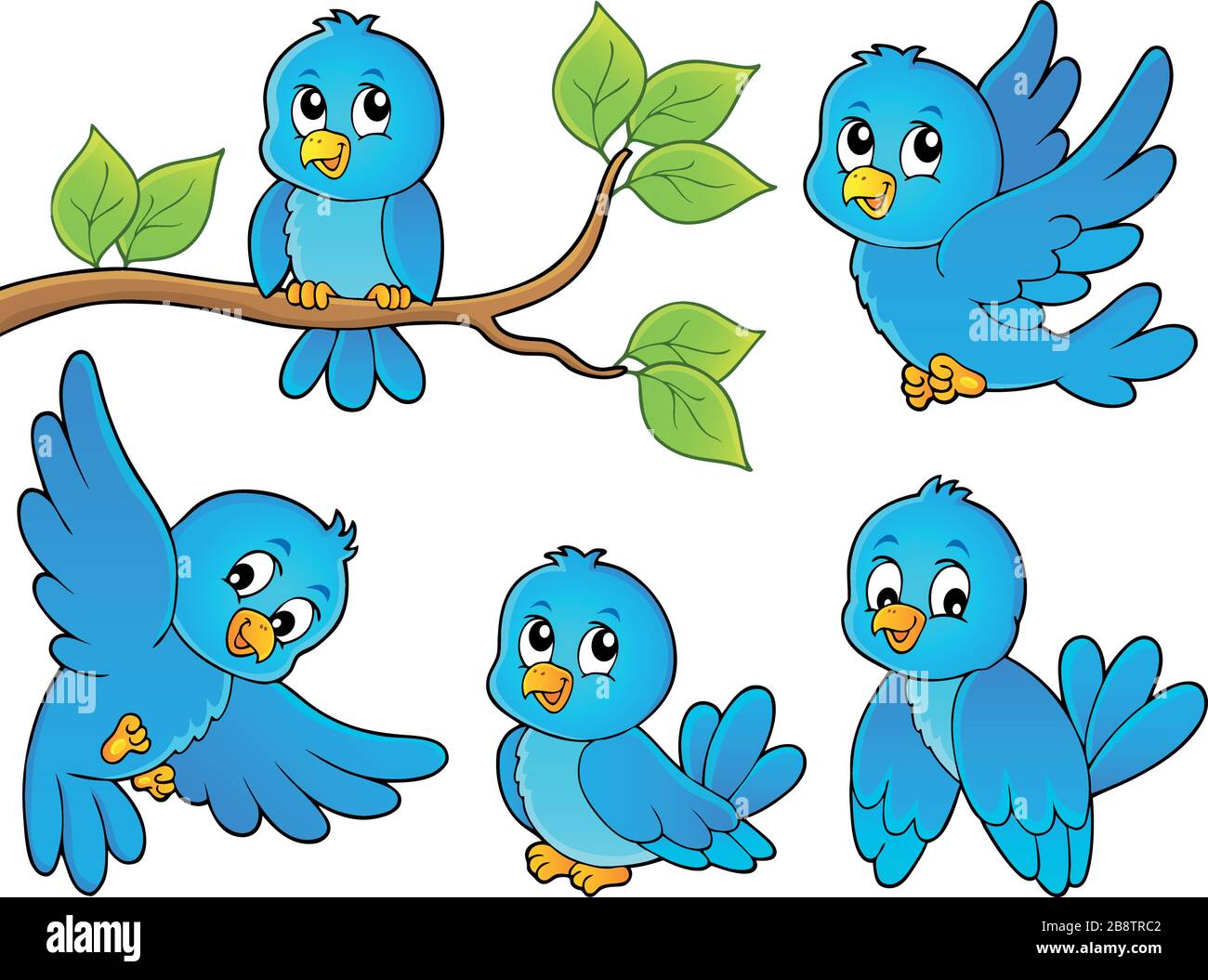 Happy birds theme image 1 - eps10 vector illustration Stock Vector ...