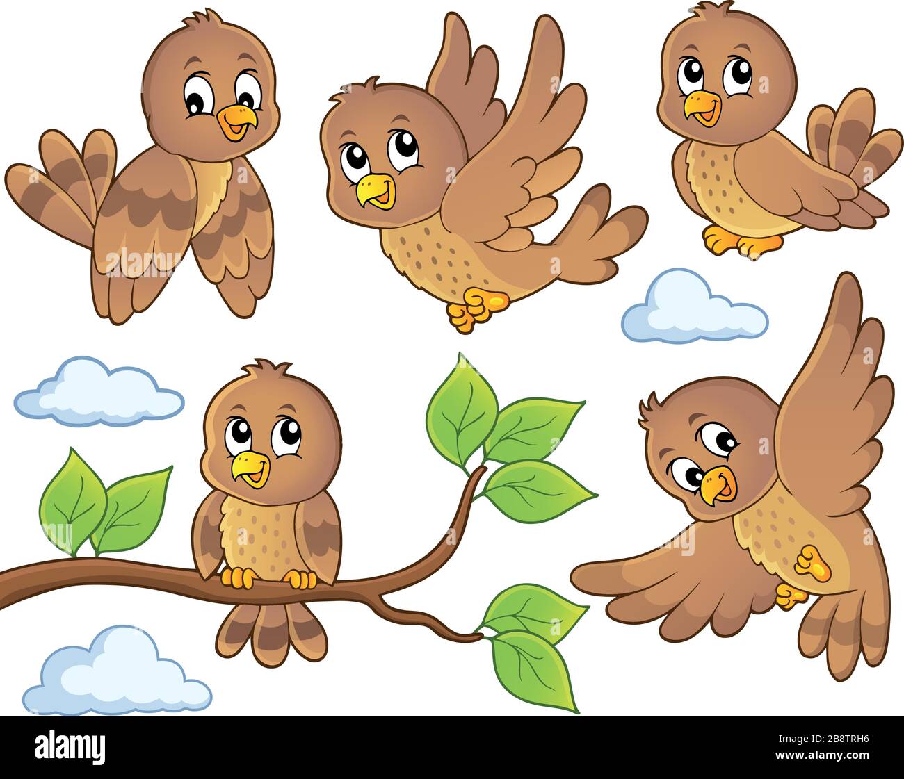 Happy birds theme image 2 - eps10 vector illustration Stock Vector ...