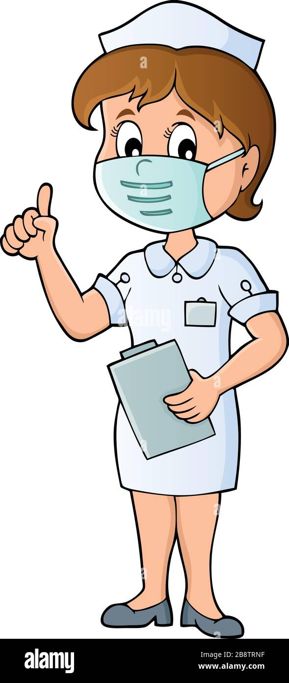 Female nurse in safety Stock Vector Images - Alamy