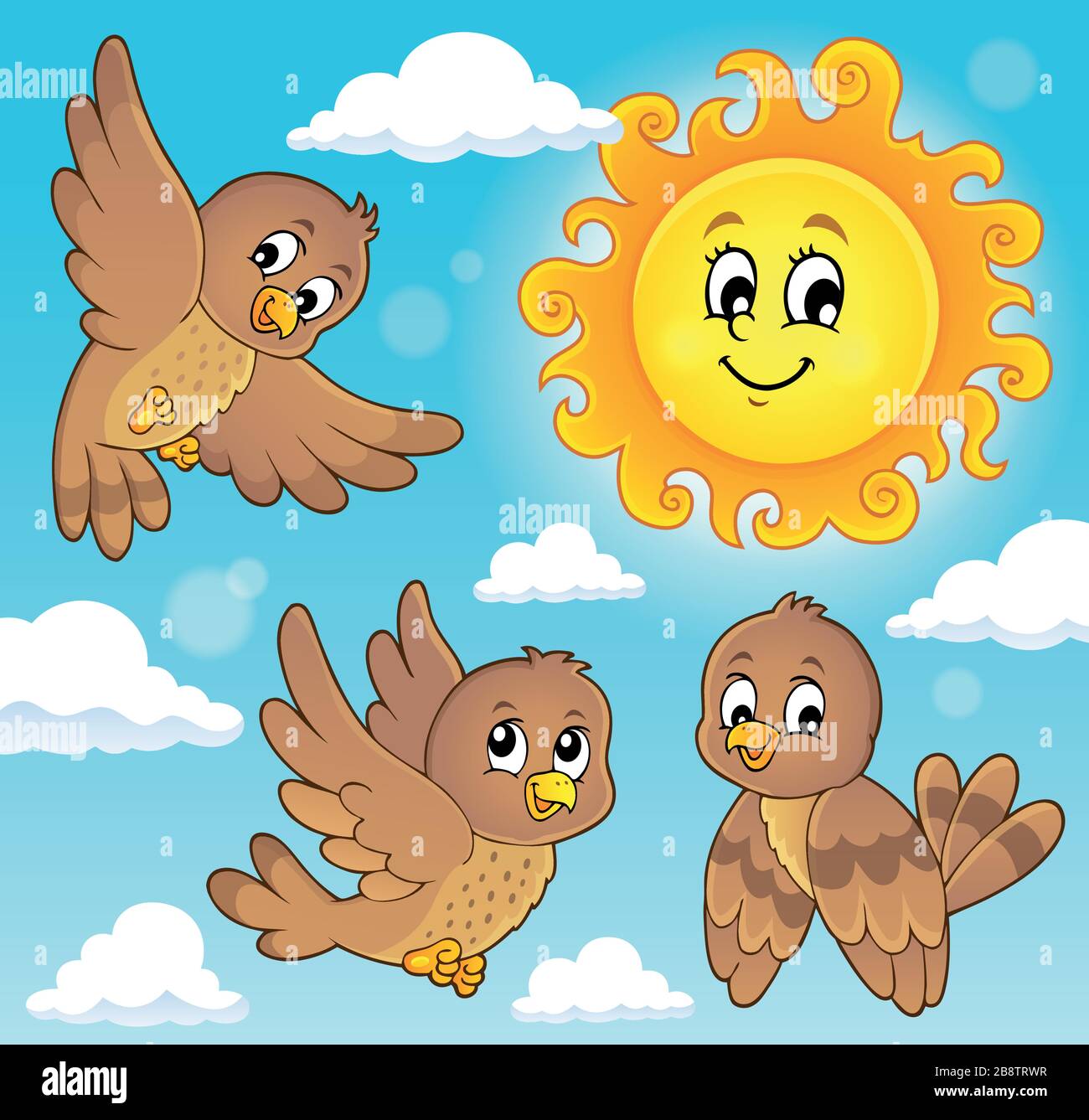 Happy birds theme image 5 - eps10 vector illustration Stock Vector ...