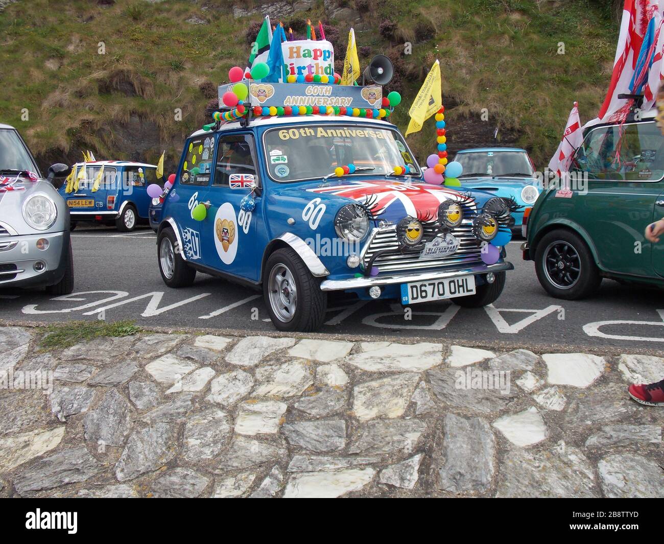 Austin mini union jack hi-res stock photography and images - Alamy