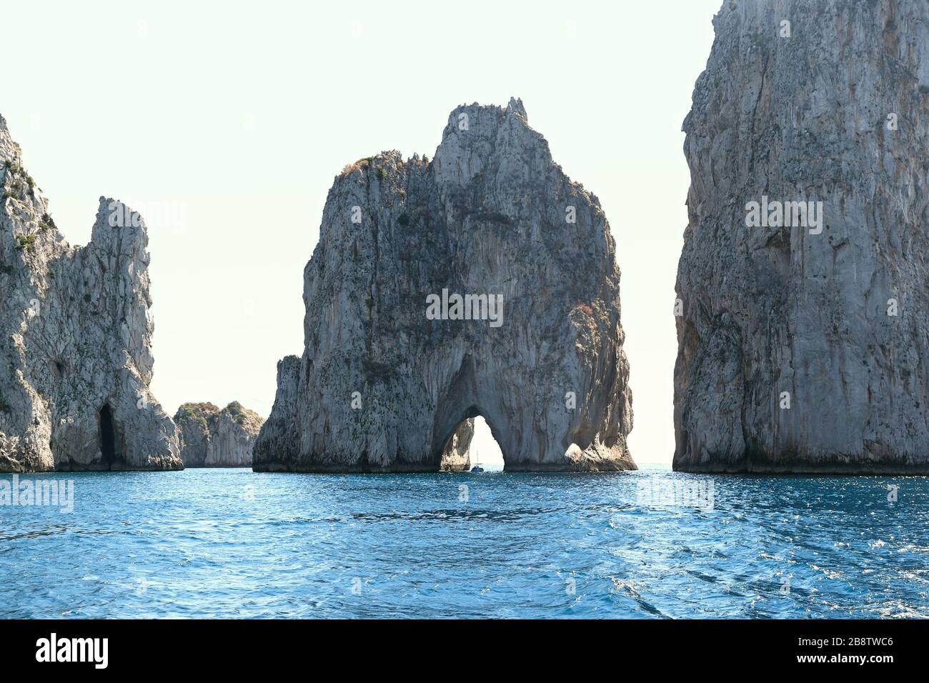 Capri , Italy: The famous Faraglioni rock stacks Stock Photo - Alamy