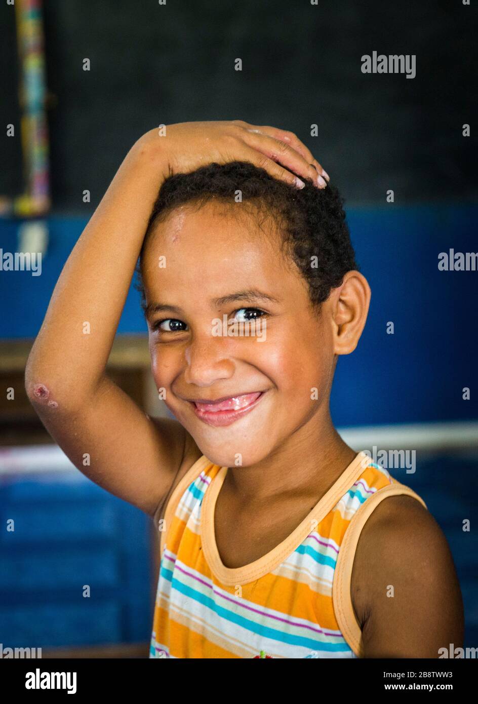 Daily Life on Yanuya Island, Fiji Stock Photo - Alamy