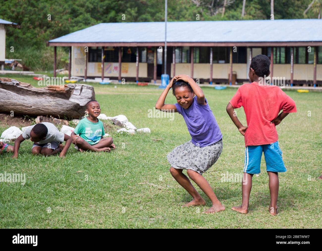 Daily Life on Yanuya Island, Fiji Stock Photo - Alamy