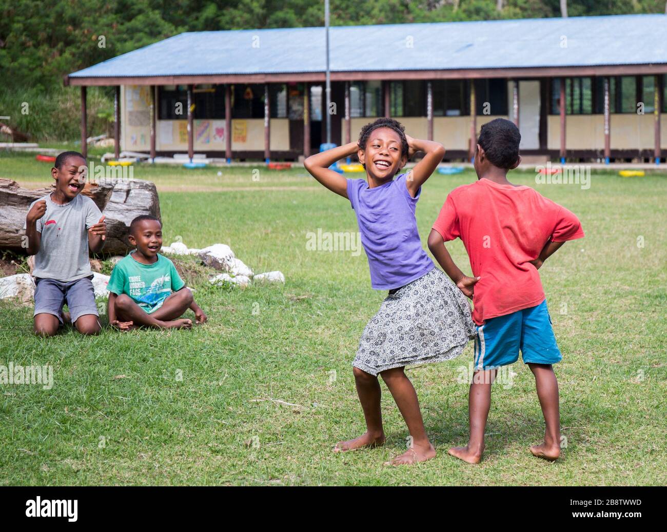 Daily Life on Yanuya Island, Fiji Stock Photo - Alamy