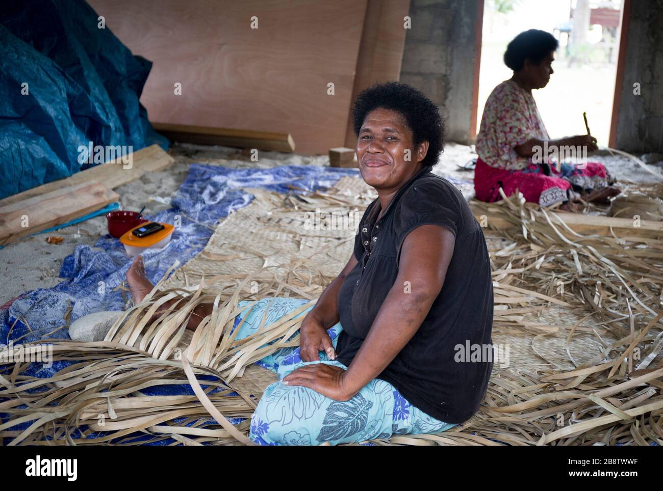 Daily Life on Yanuya Island, Fiji Stock Photo - Alamy