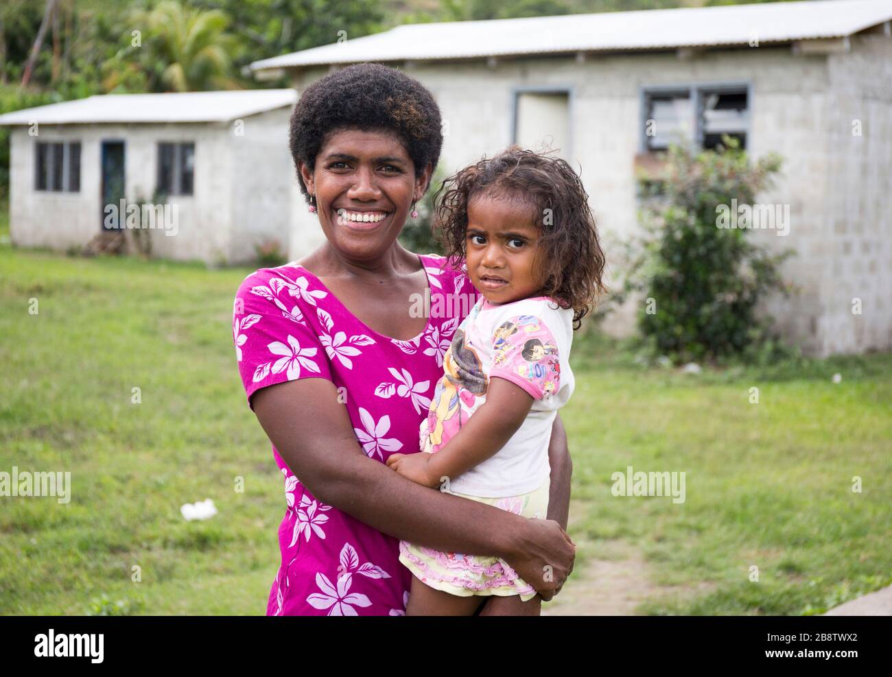 Daily Life on Yanuya Island, Fiji Stock Photo - Alamy