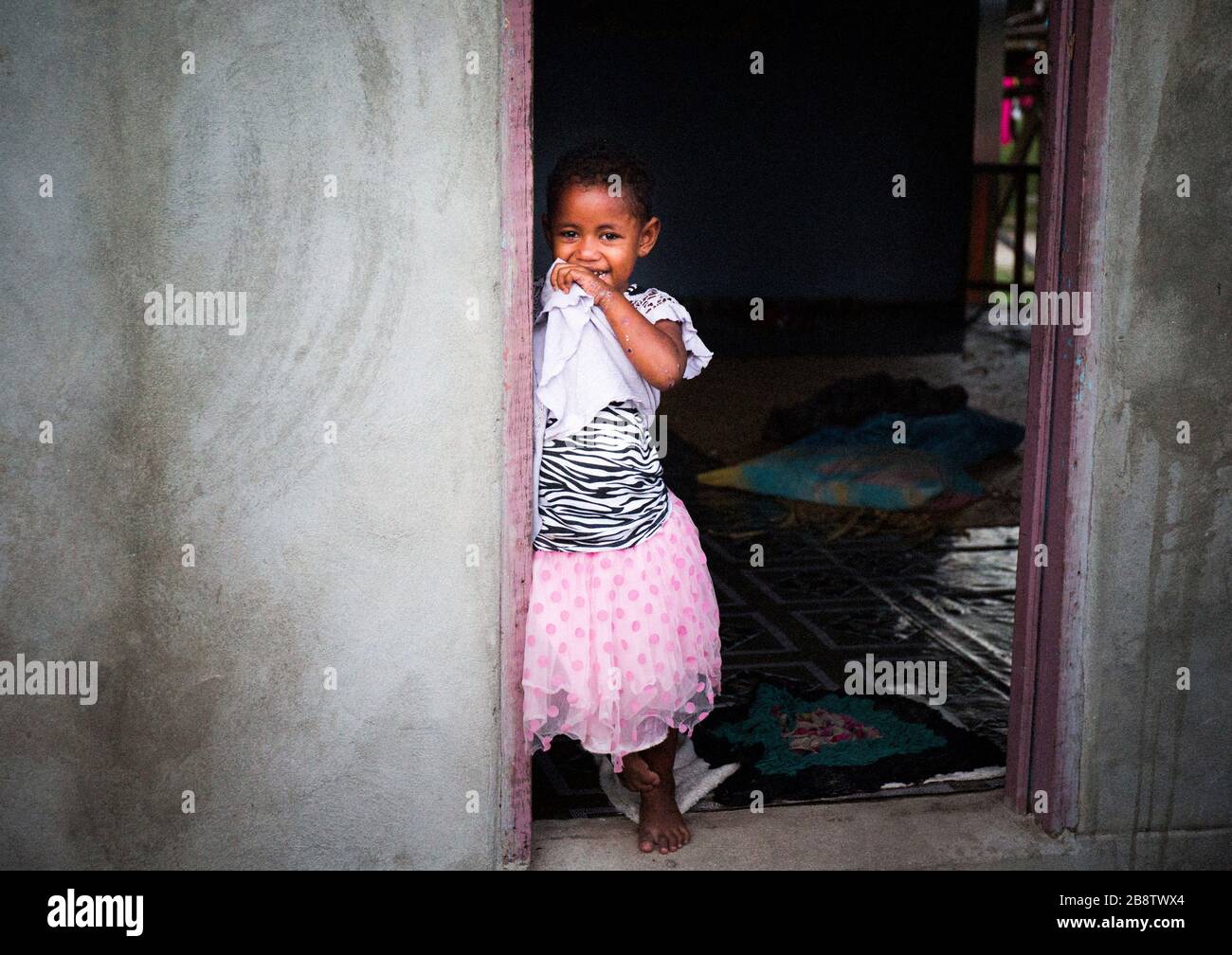 Daily Life on Yanuya Island, Fiji Stock Photo - Alamy