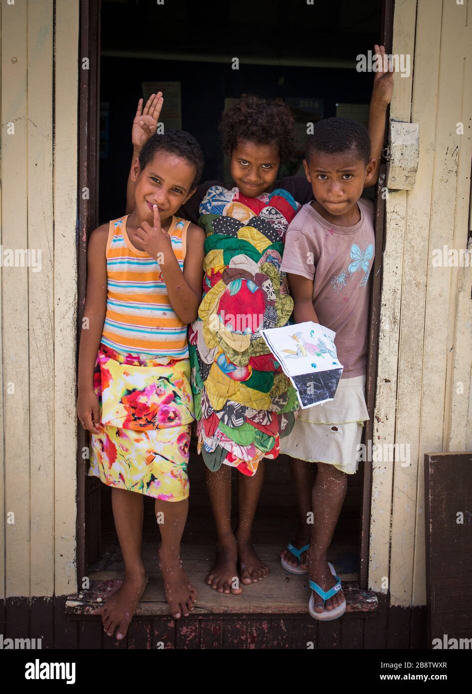 Daily Life on Yanuya Island, Fiji Stock Photo - Alamy